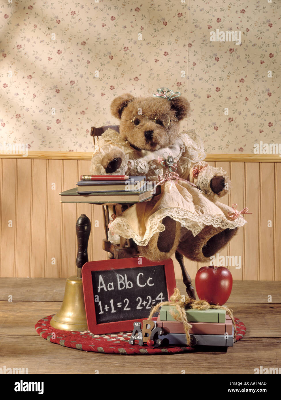 teddy bear school room teacher copy space Stock Photo - Alamy