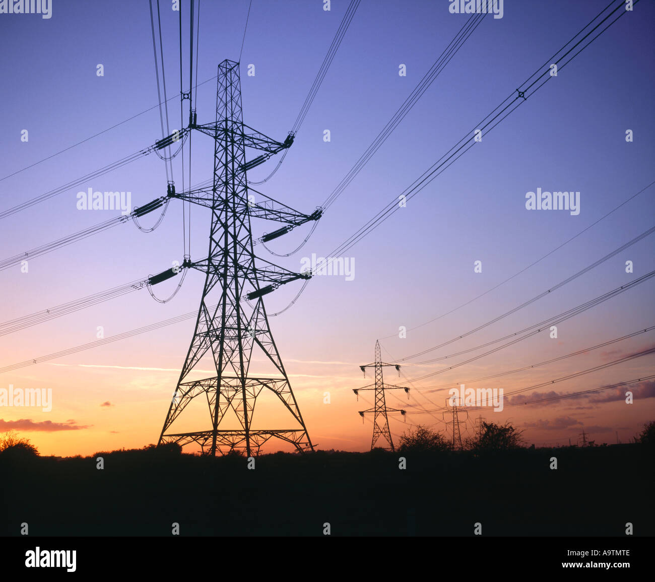 Pylons Higham Kent United Kingdom Stock Photo - Alamy