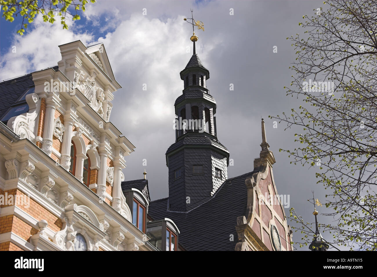 Townhall spire hi-res stock photography and images - Alamy