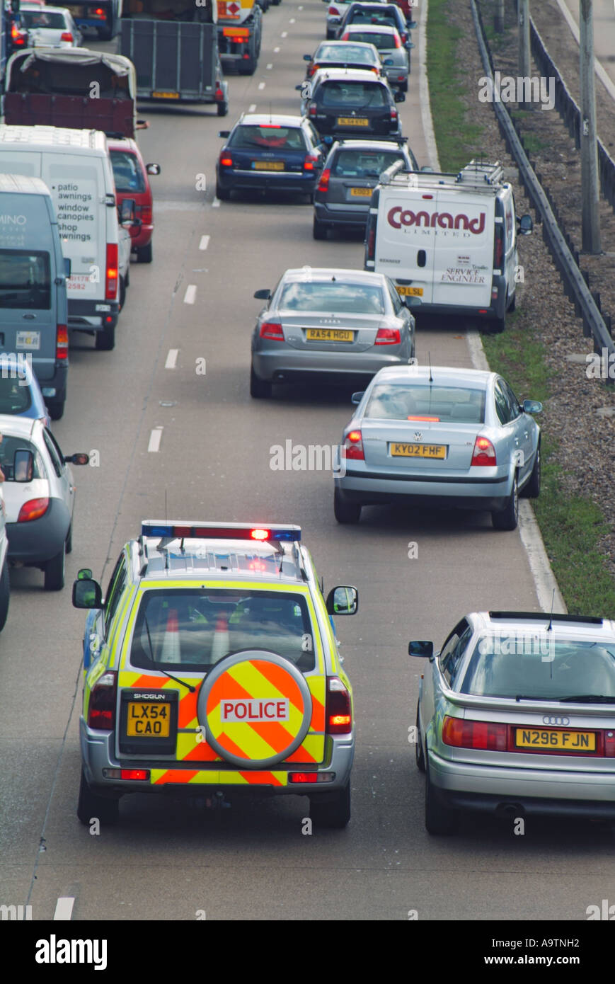 Car stopped on motorway hard shoulder hi-res stock photography and ...