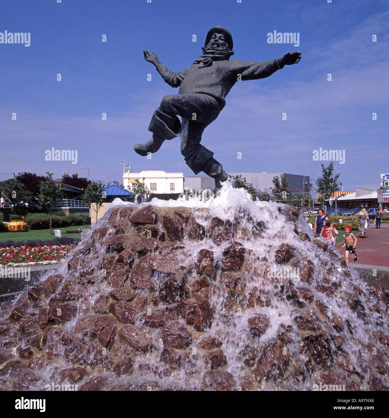 Jolly Fisherman statue & fountain in Compass Gardens Skegness from ...