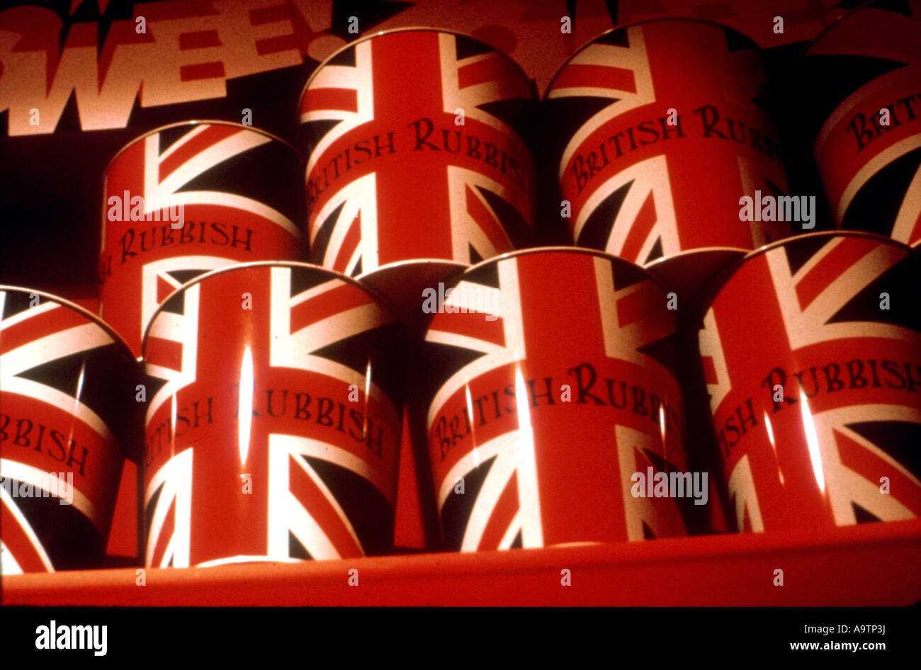 CARNABY STREET, London . Union Jack bins on sale in 1966. Photo Tony ...