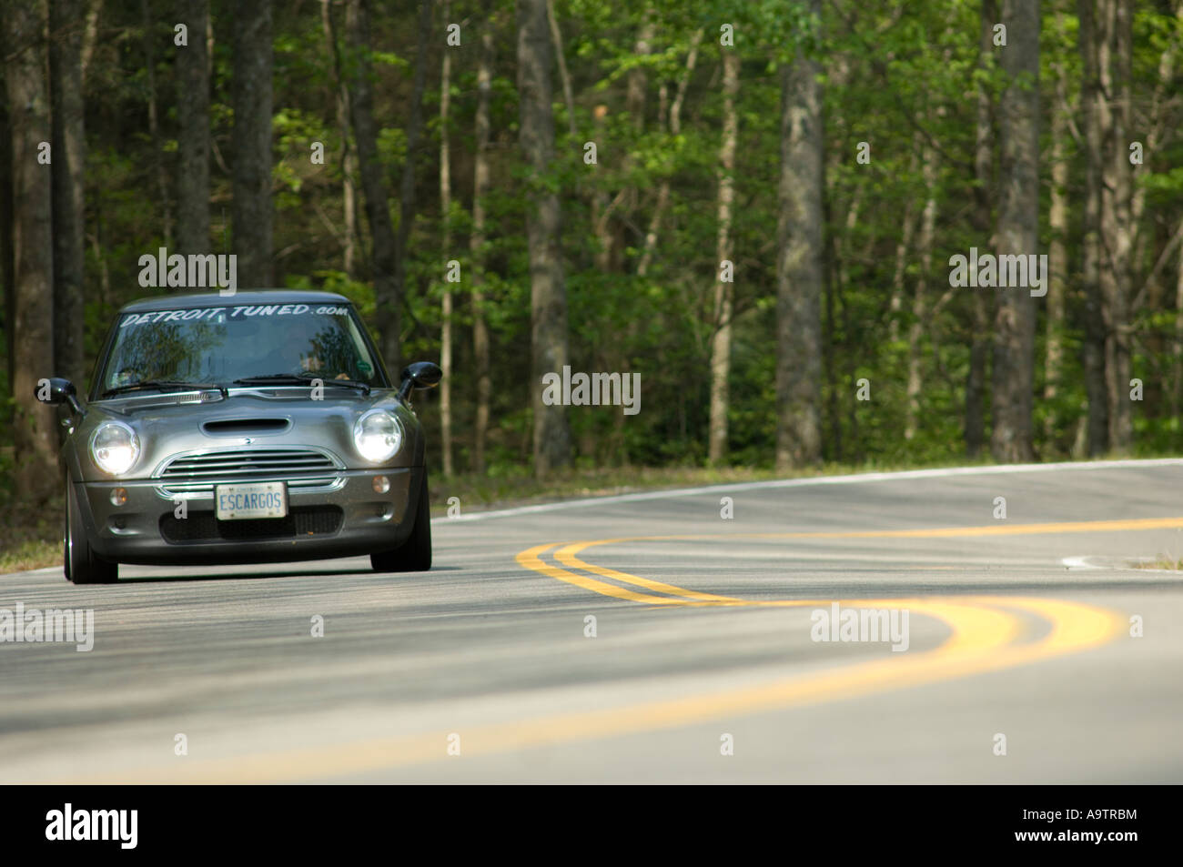 MINI Cooper S on a winding rural road Stock Photo - Alamy