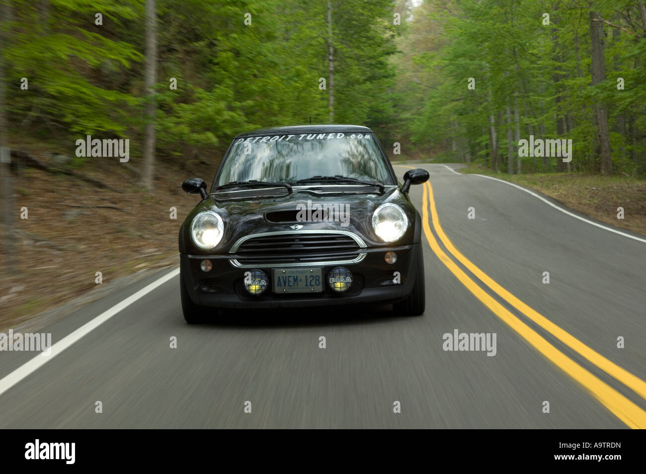 MINI Cooper S on a winding rural road Stock Photo - Alamy