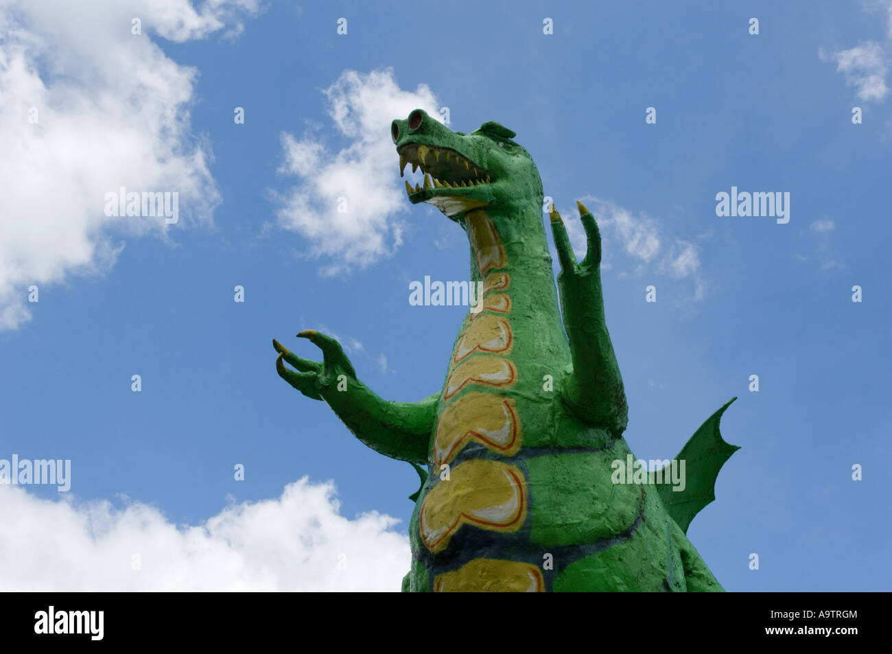 dinosaur at Thunder Mountain Fireworks in Caryville Tennessee Stock ...