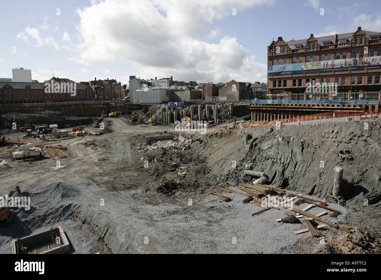 Building site for the new Victoria Square Development in Belfast ...