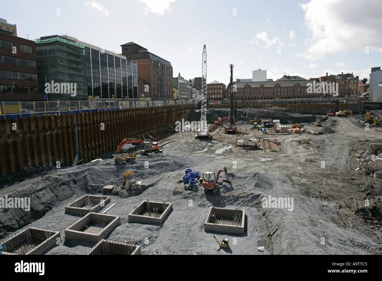 Building site for the new Victoria Square Development in Belfast ...