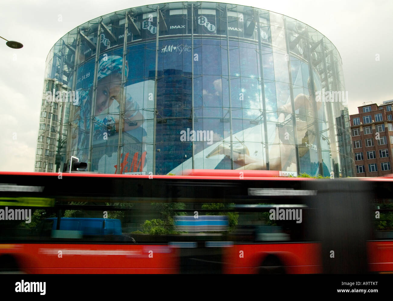 The IMAX cinema at Waterloo blurred traffic Stock Photo - Alamy