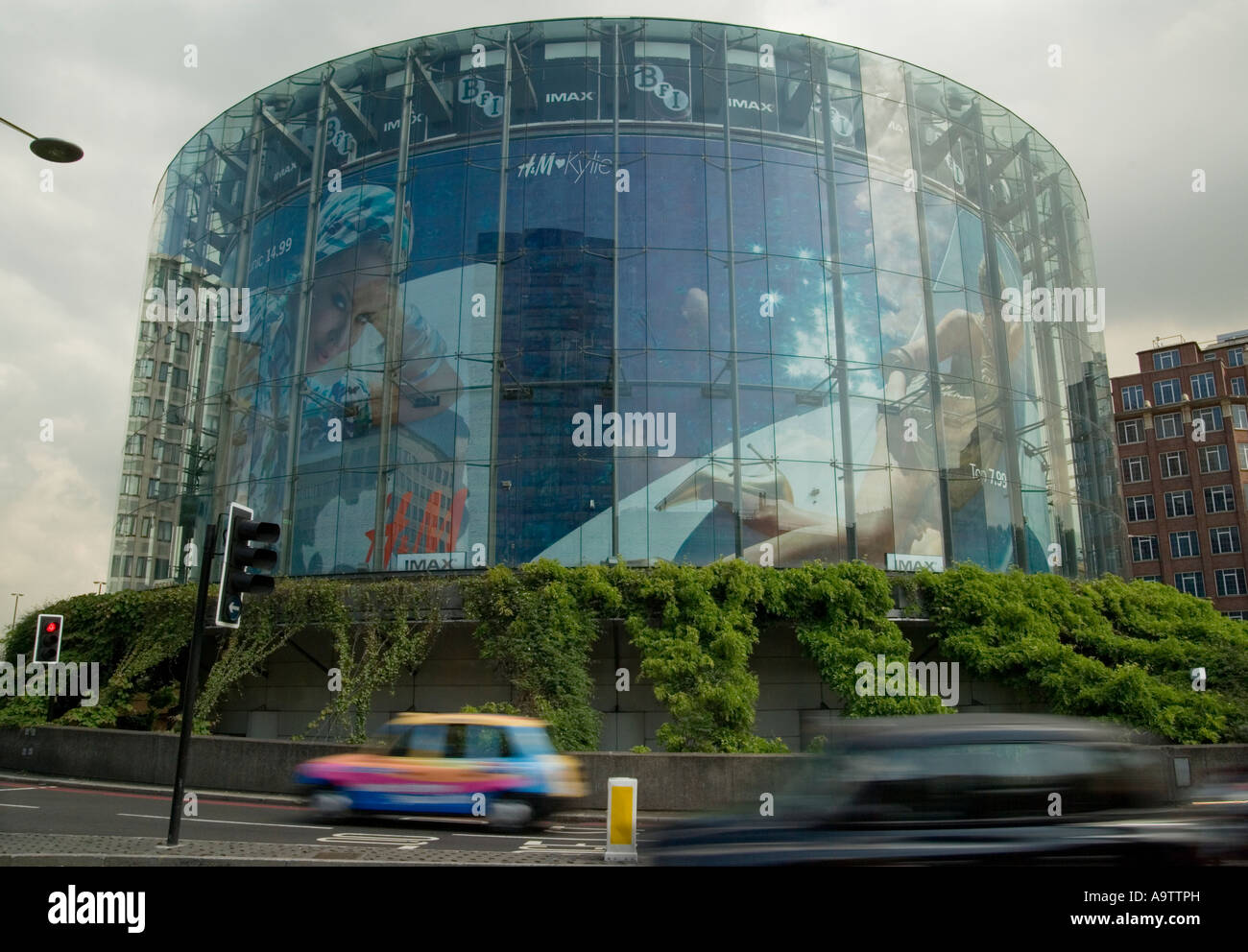 The IMAX cinema at Waterloo blurred traffic Stock Photo - Alamy