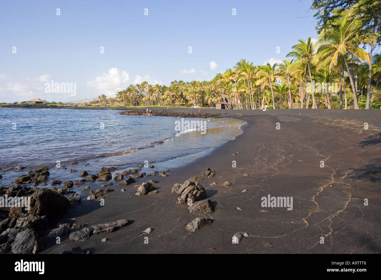 Punaluu Beach Park Island of Hawaii Stock Photo - Alamy