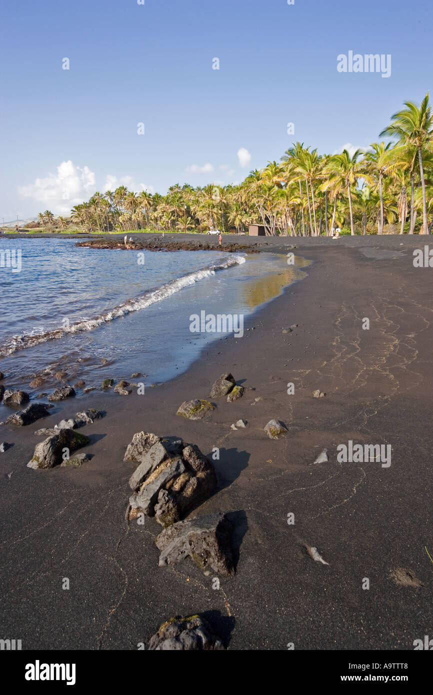 Punaluu Beach Park Island of Hawaii Stock Photo - Alamy