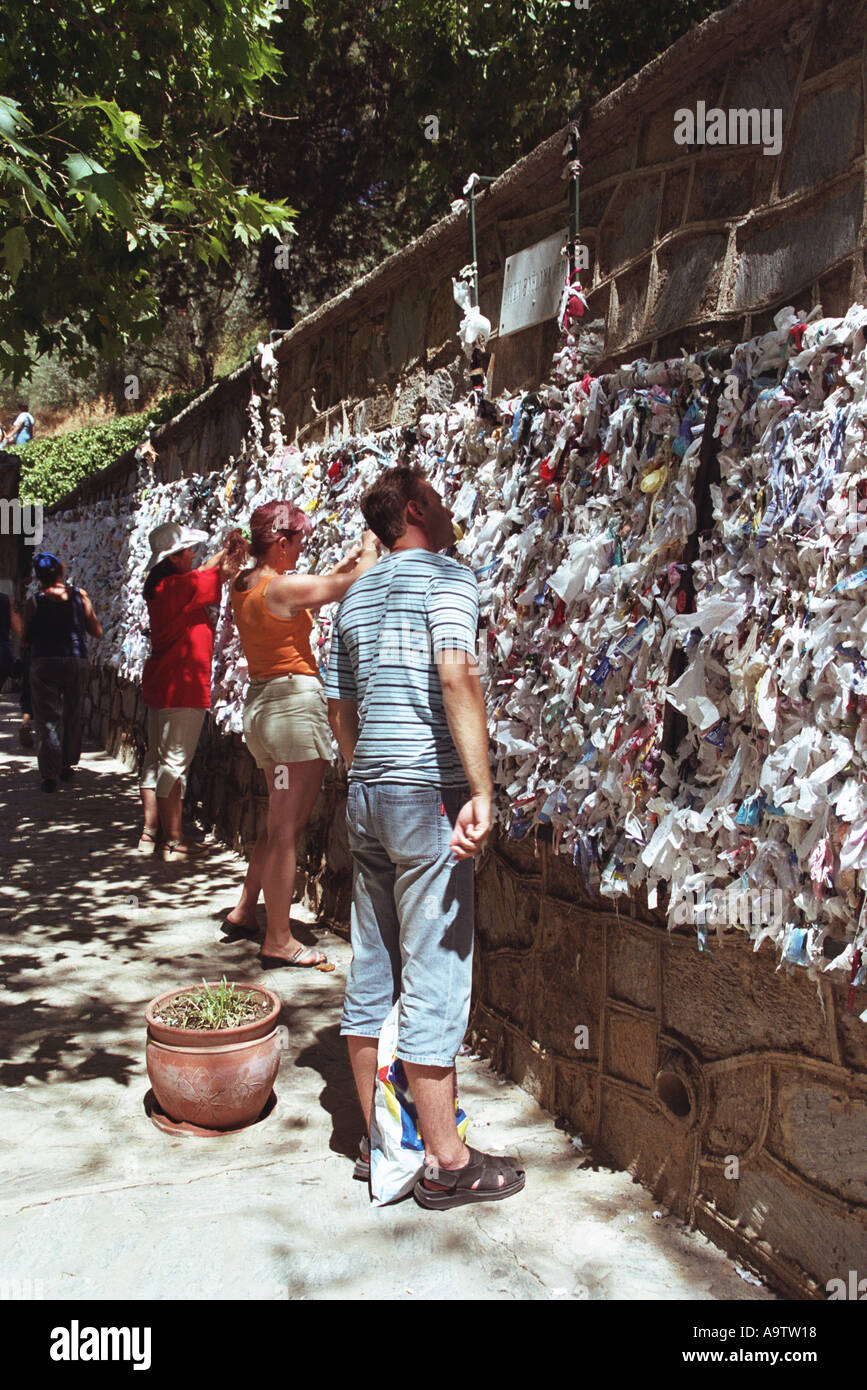 Wall of prayer at the House of the Virgin Mary Meryemana Turkey Stock ...