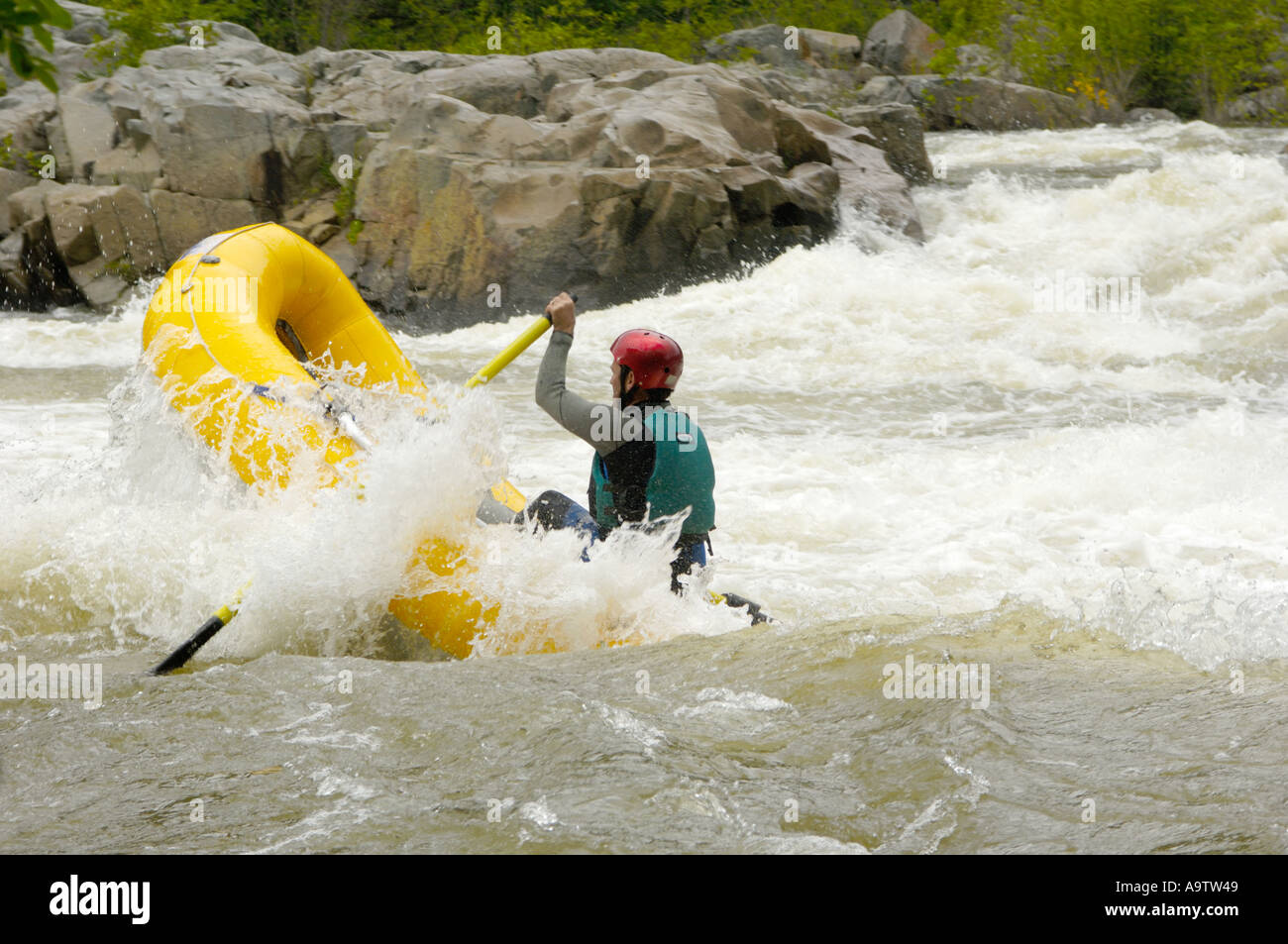 raft going over gunsight, trouble maker rapid on the south fork ...