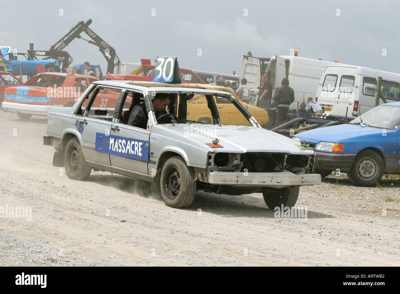 Volvo banger racing car hi-res stock photography and images - Alamy