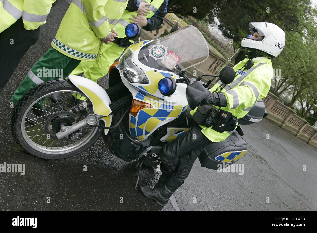 Police Service of Northern Ireland PSNI motorbike traffic officer and ...
