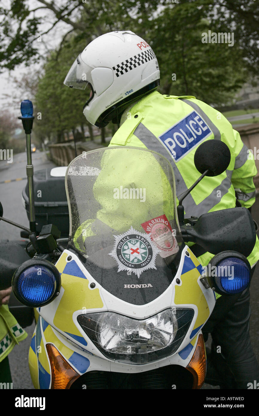 Police Service of Northern Ireland PSNI motorbike traffic officer and ...