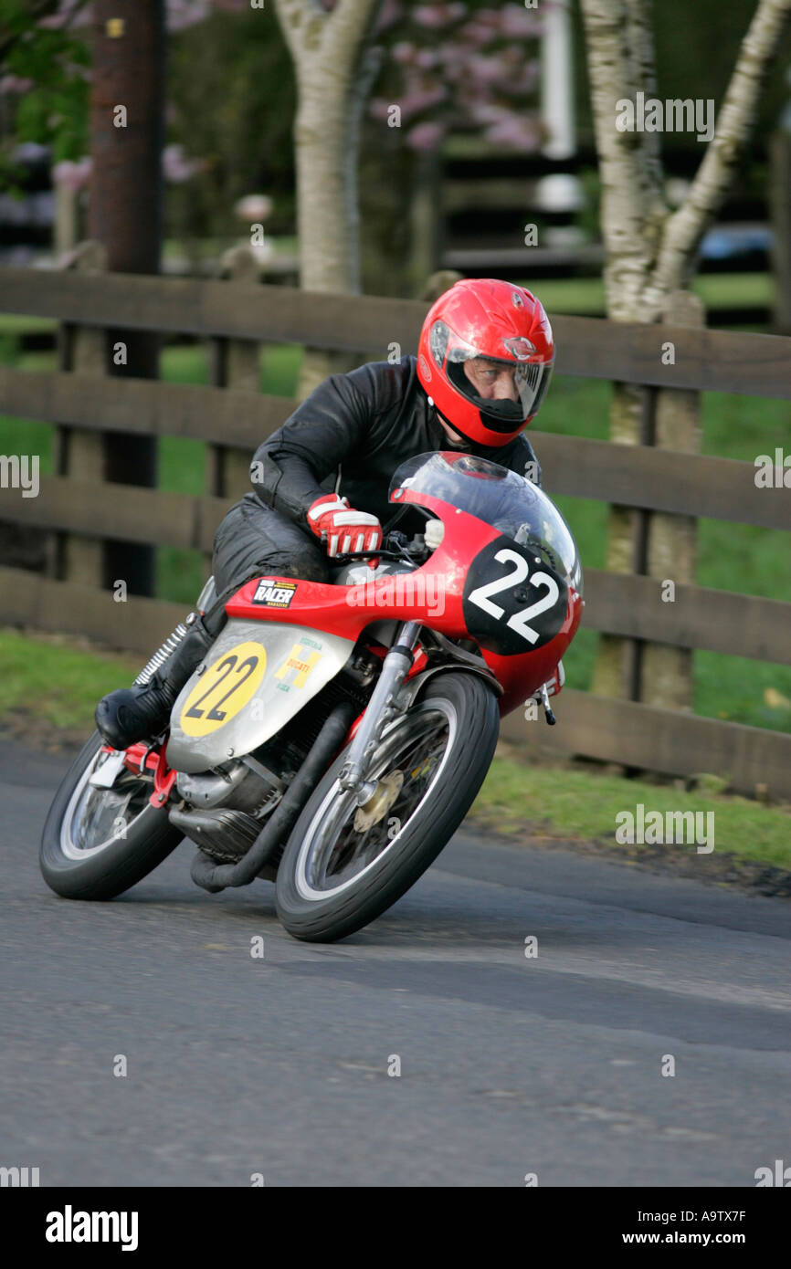 Randal Roderick on his classic Ducati 440 bike at the Cookstown 100 ...
