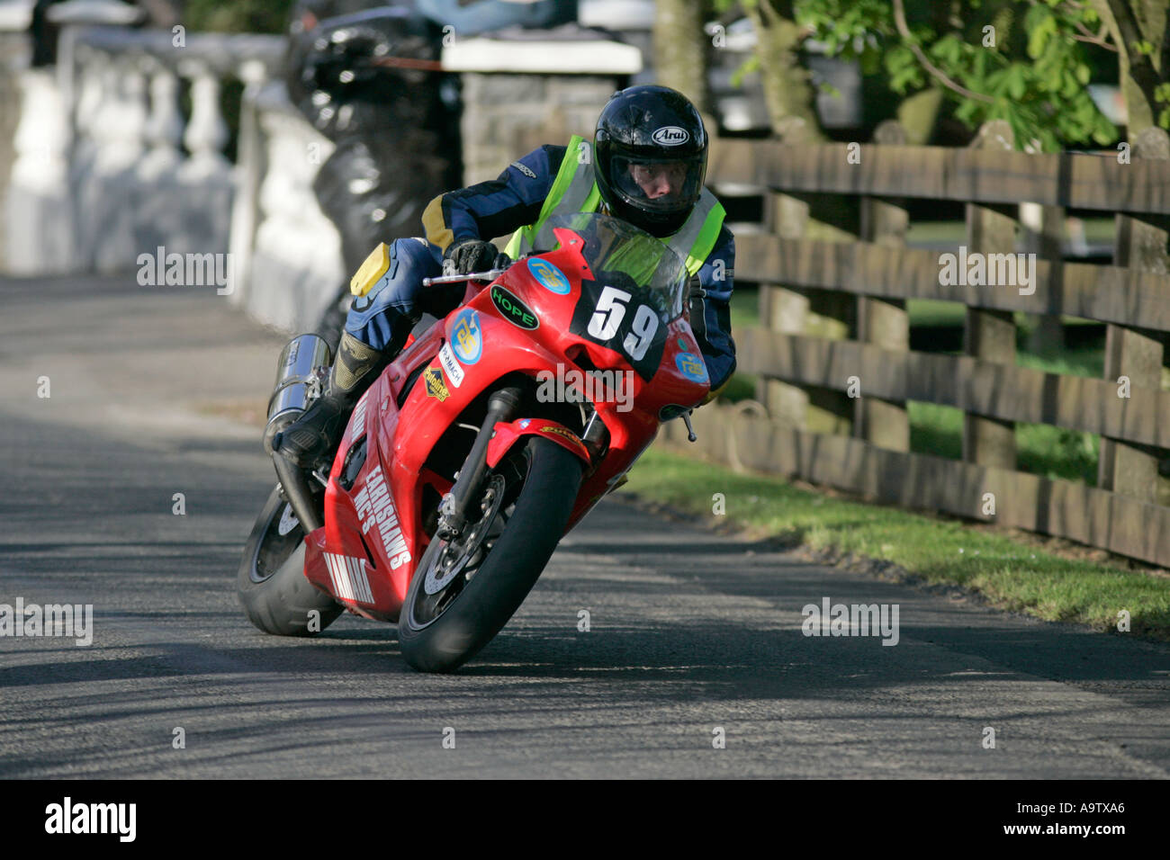Keith Birkhead on his Yamaha 600 at the Cookstown 100 road races Stock ...