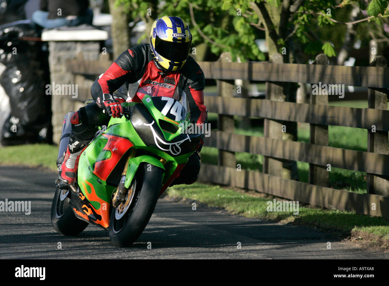 James Breslin on his Kawasaki 600 at the Cookstown 100 road races Stock ...