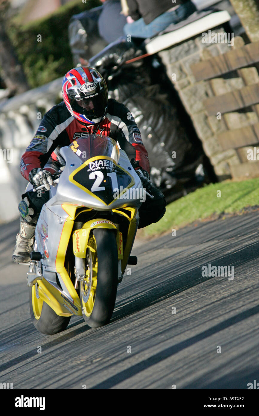 Roy Scott on his Honda 600 at the Cookstown 100 road races Stock Photo ...