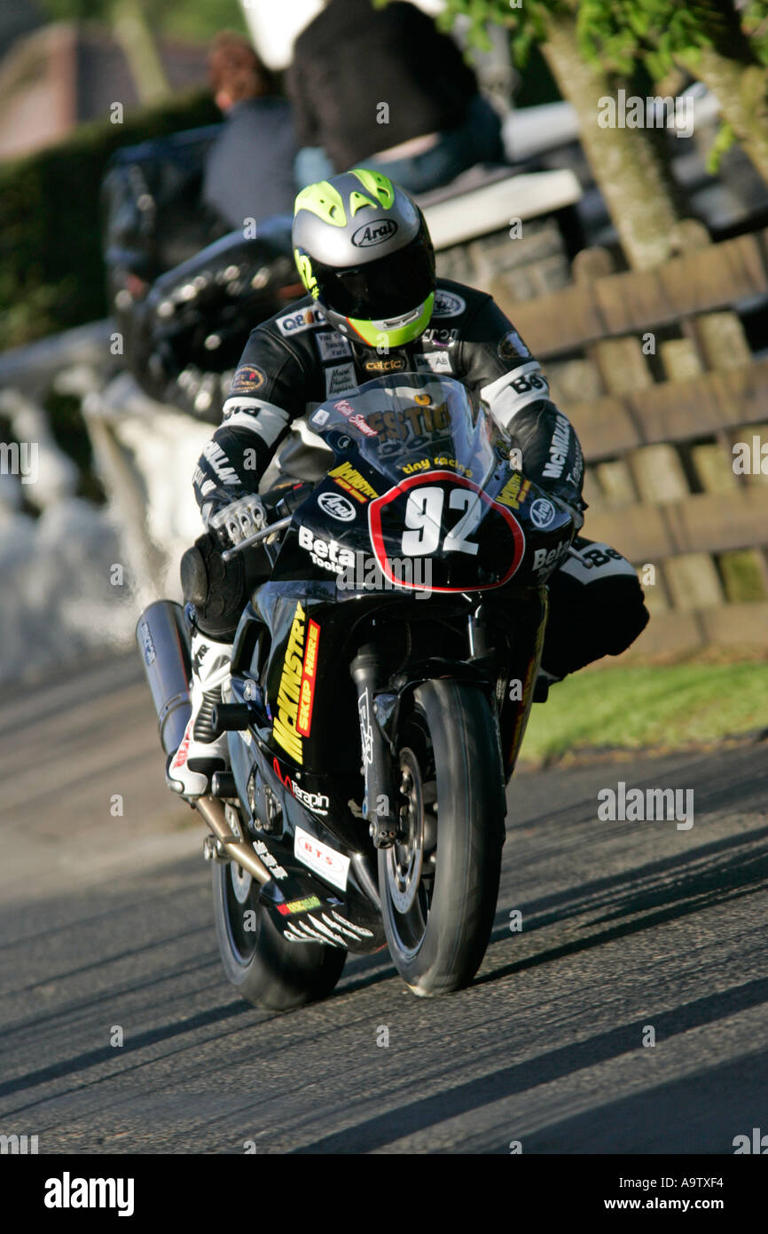 Keith Stewart on his Yamaha at the Cookstown 100 road races Stock Photo ...