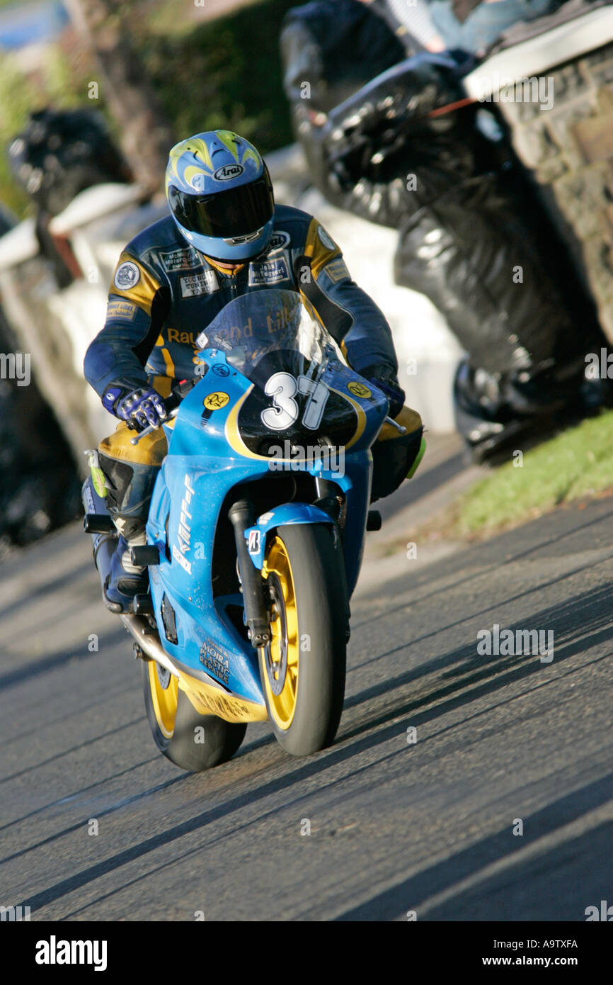 Barry Maguire on his Suzuki at the Cookstown 100 road races Stock Photo ...