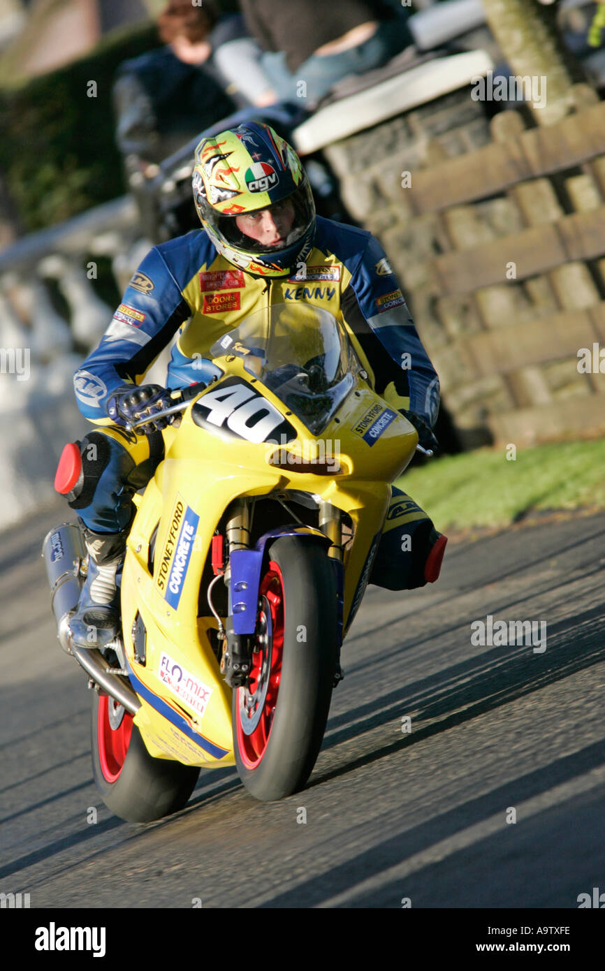 Kenneth Kenny McCrea on his Yamaha at the Cookstown 100 road races ...