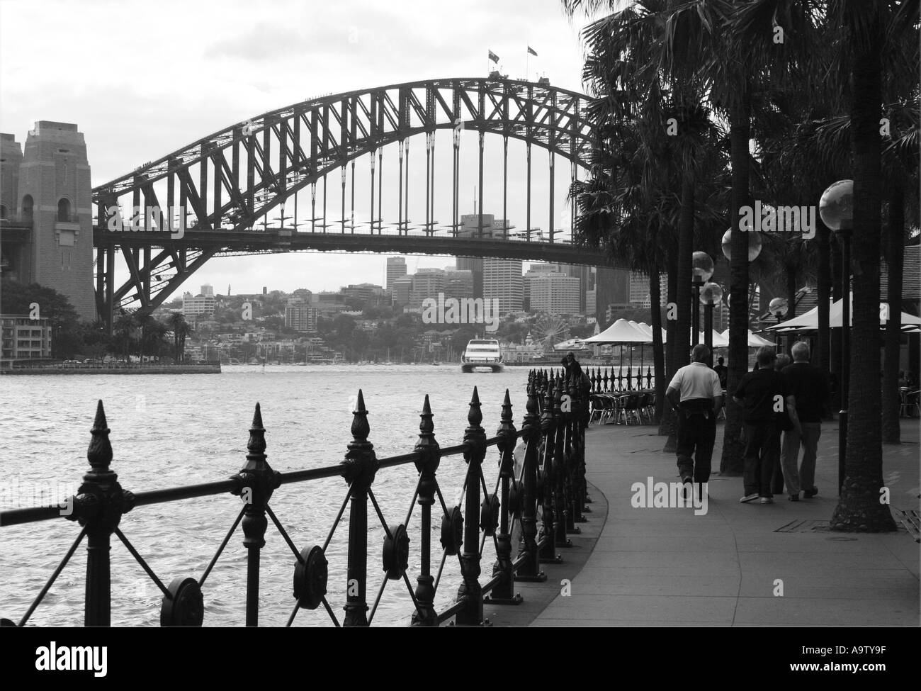 View of Sydney Harbour Bridge from Circular Quay Sydney New South Wales ...