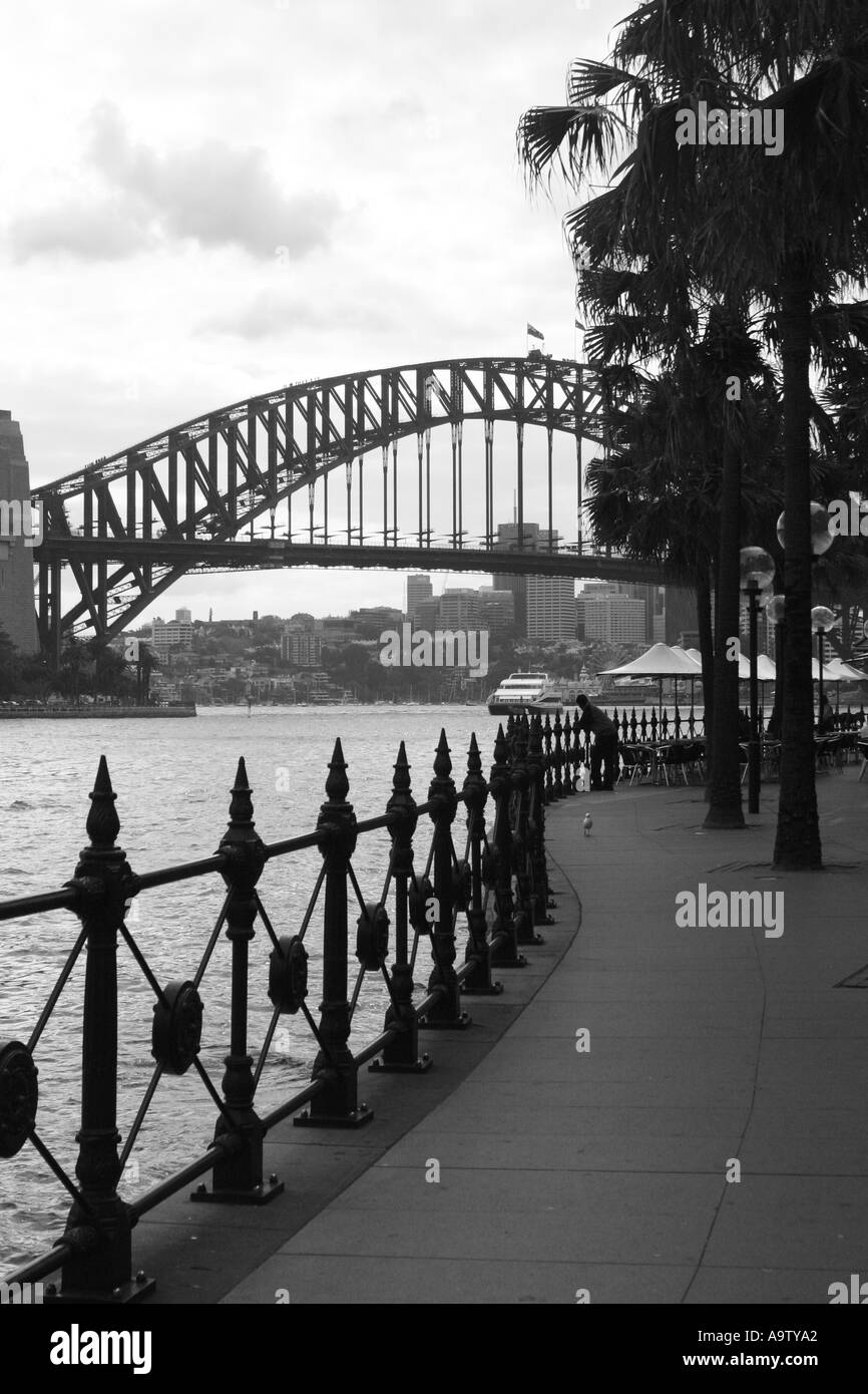 View of Sydney Harbour Bridge from Circular Quay Sydney New South Wales ...