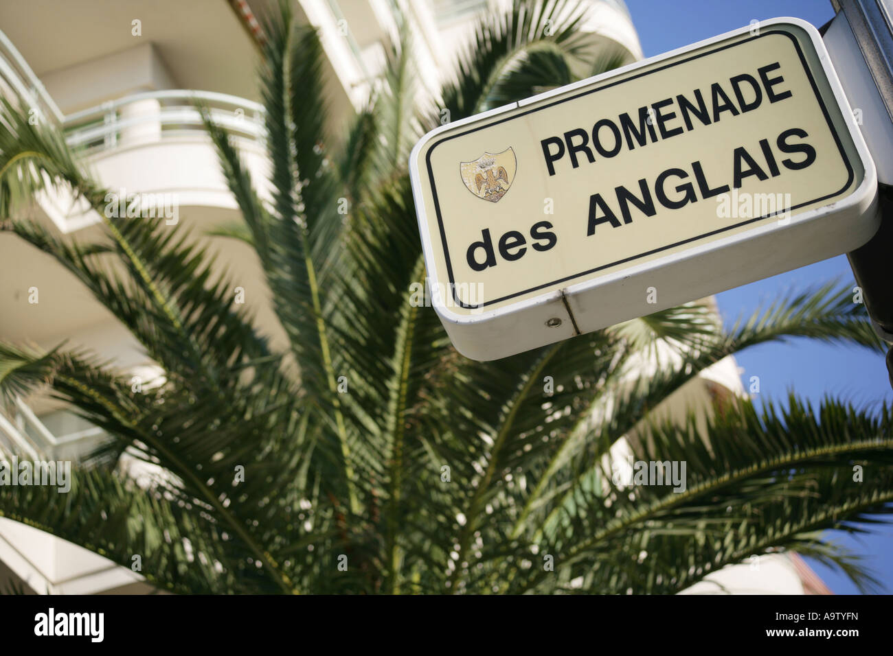Street sign, Promenade des Anglais, Nice France Stock Photo - Alamy