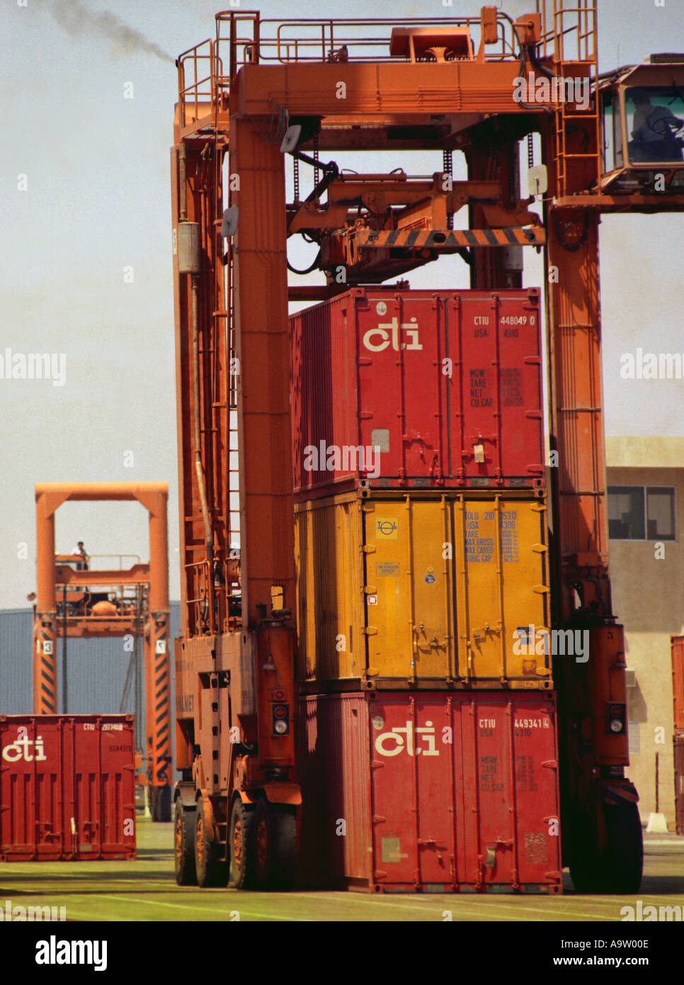 Shipping containers for loading Stock Photo - Alamy