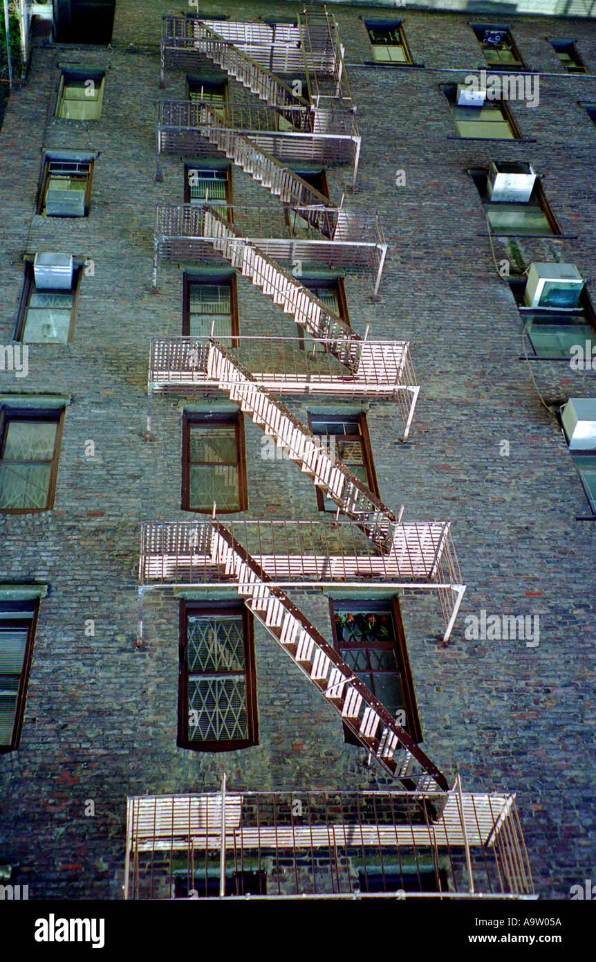 Fire escape ladders Lower East Side New York USA Stock Photo - Alamy