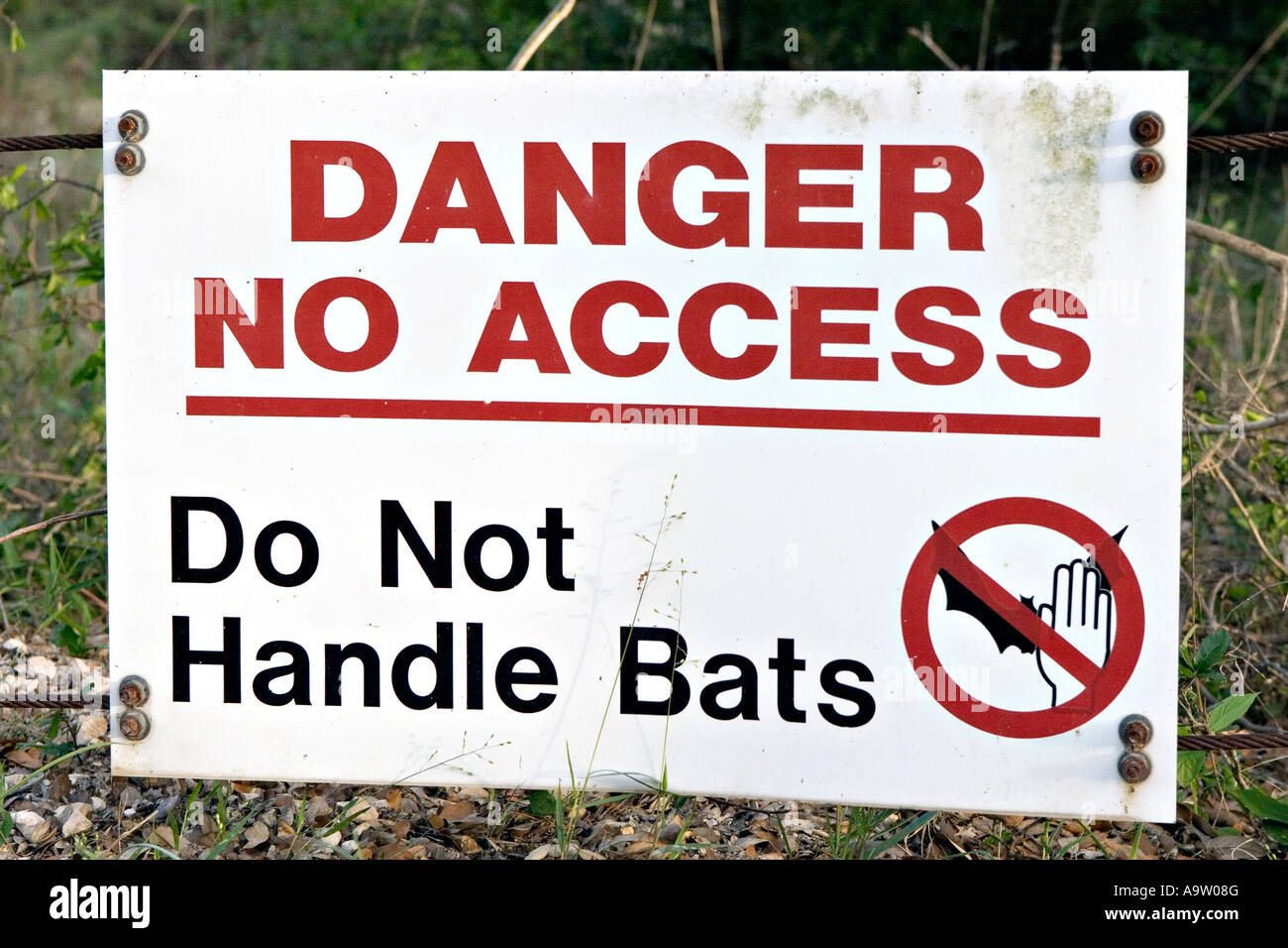 Sign at Old Tunnel Wildlife Management Area near Fredericksburg Texas ...