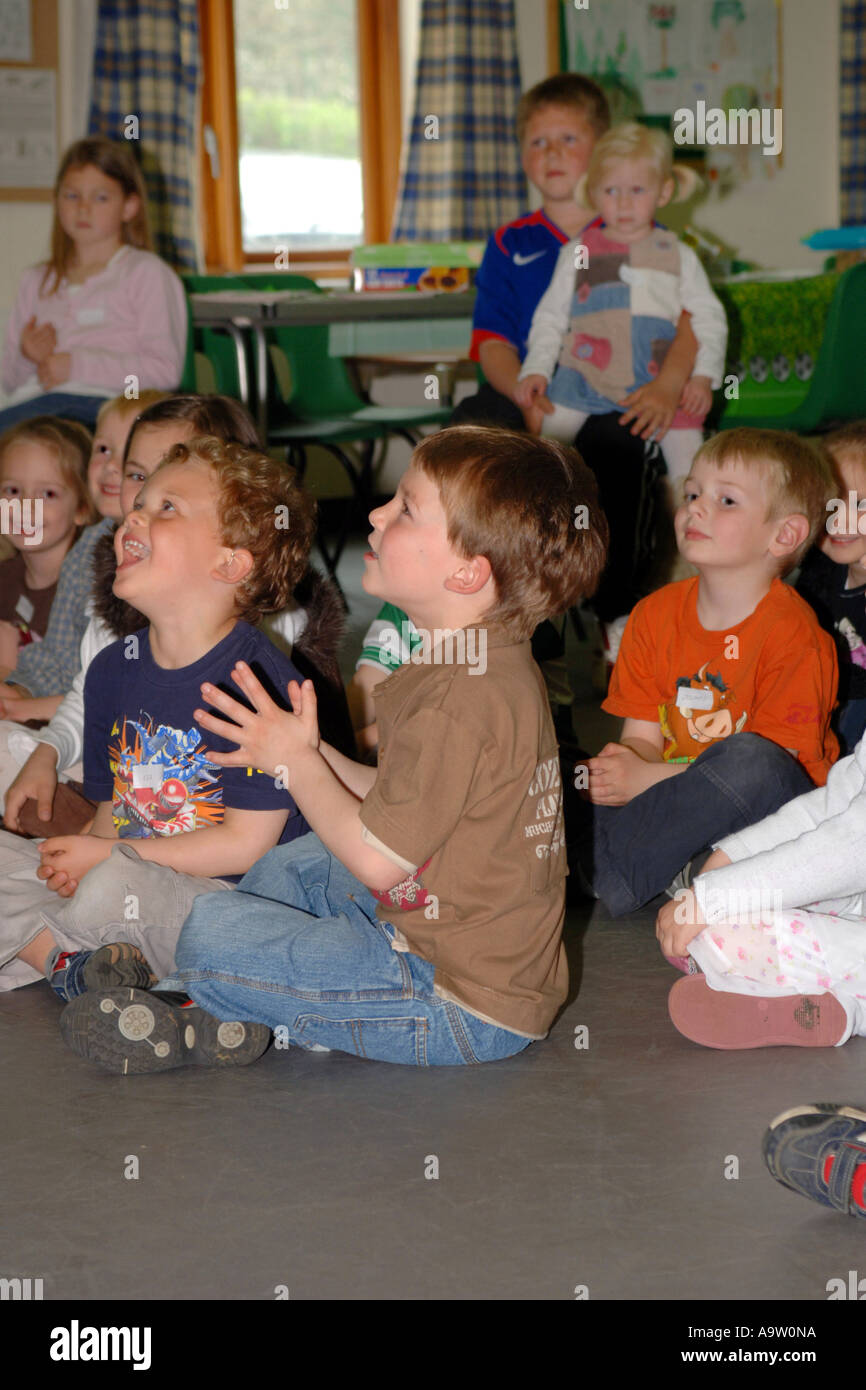 Pre-K Children having fun at a Birthday party Stock Photo - Alamy