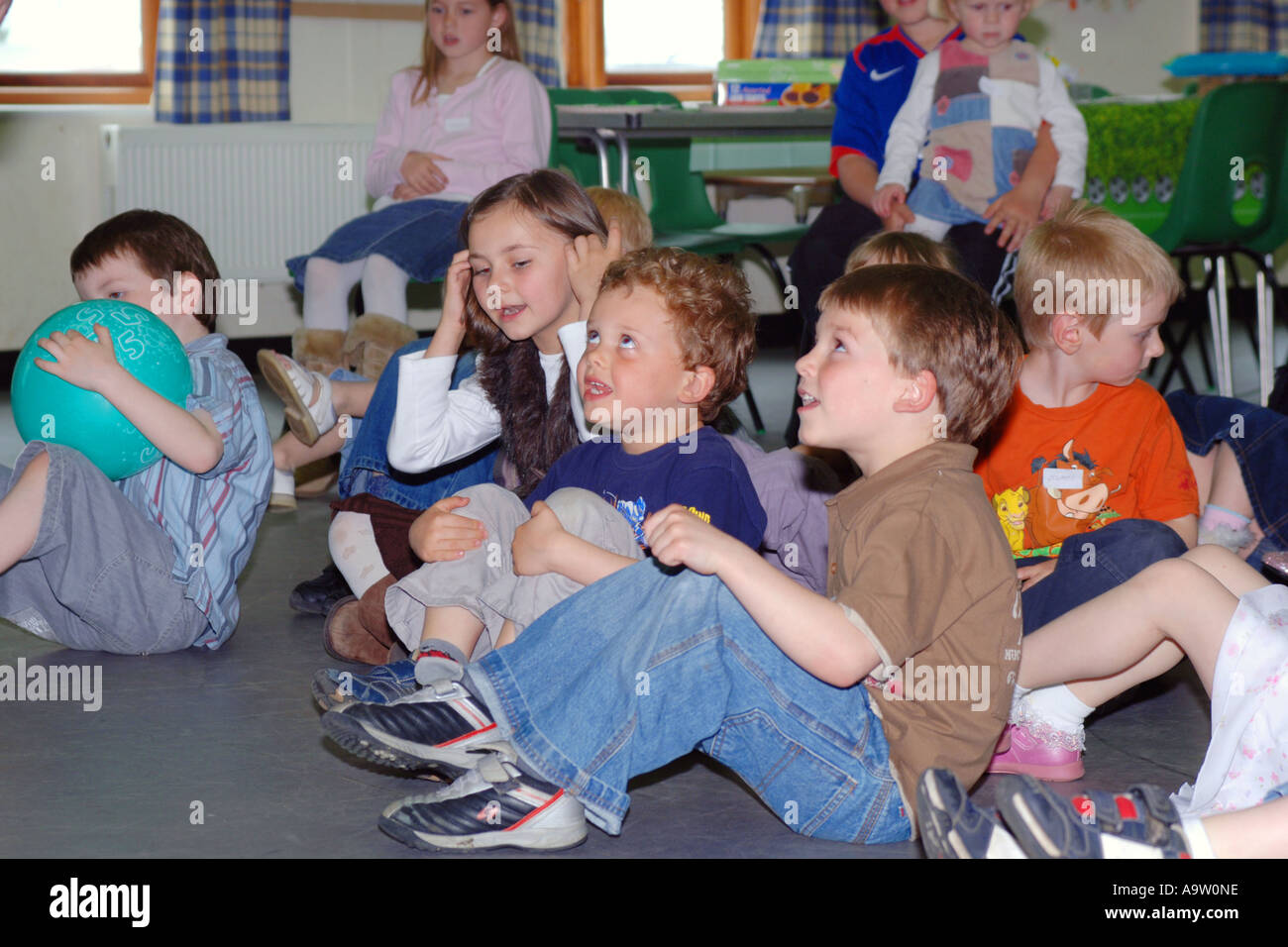 Pre-K Children having fun at a Birthday party Stock Photo - Alamy