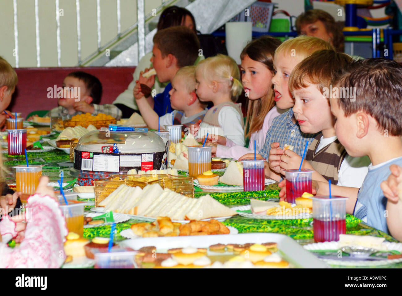 Pre-K Children having fun at a Birthday party Stock Photo - Alamy