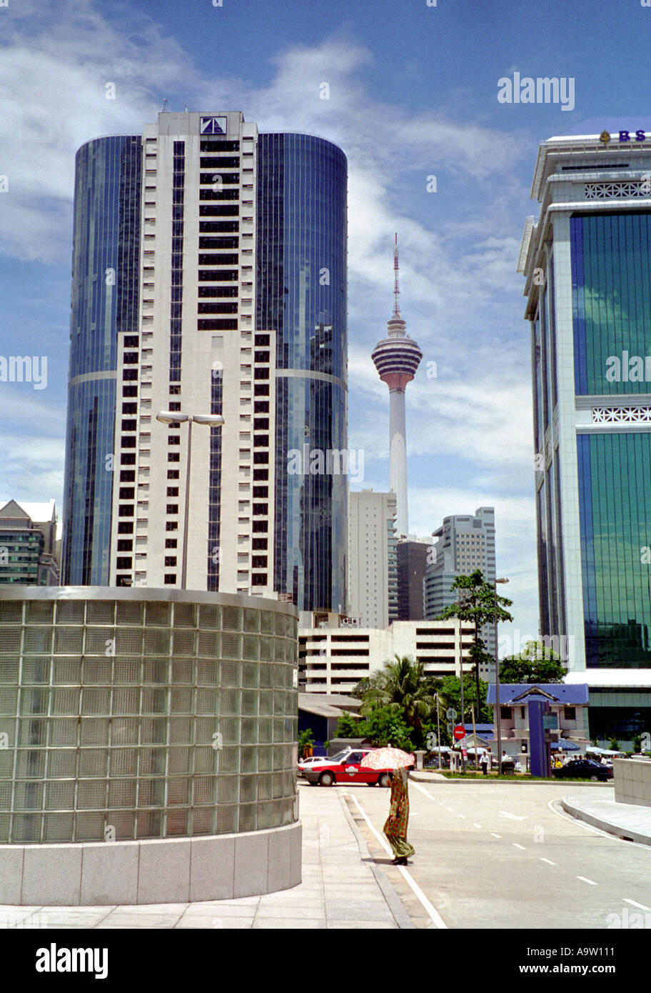 Downtown Kuala Lumpur with Menera Tower Stock Photo - Alamy