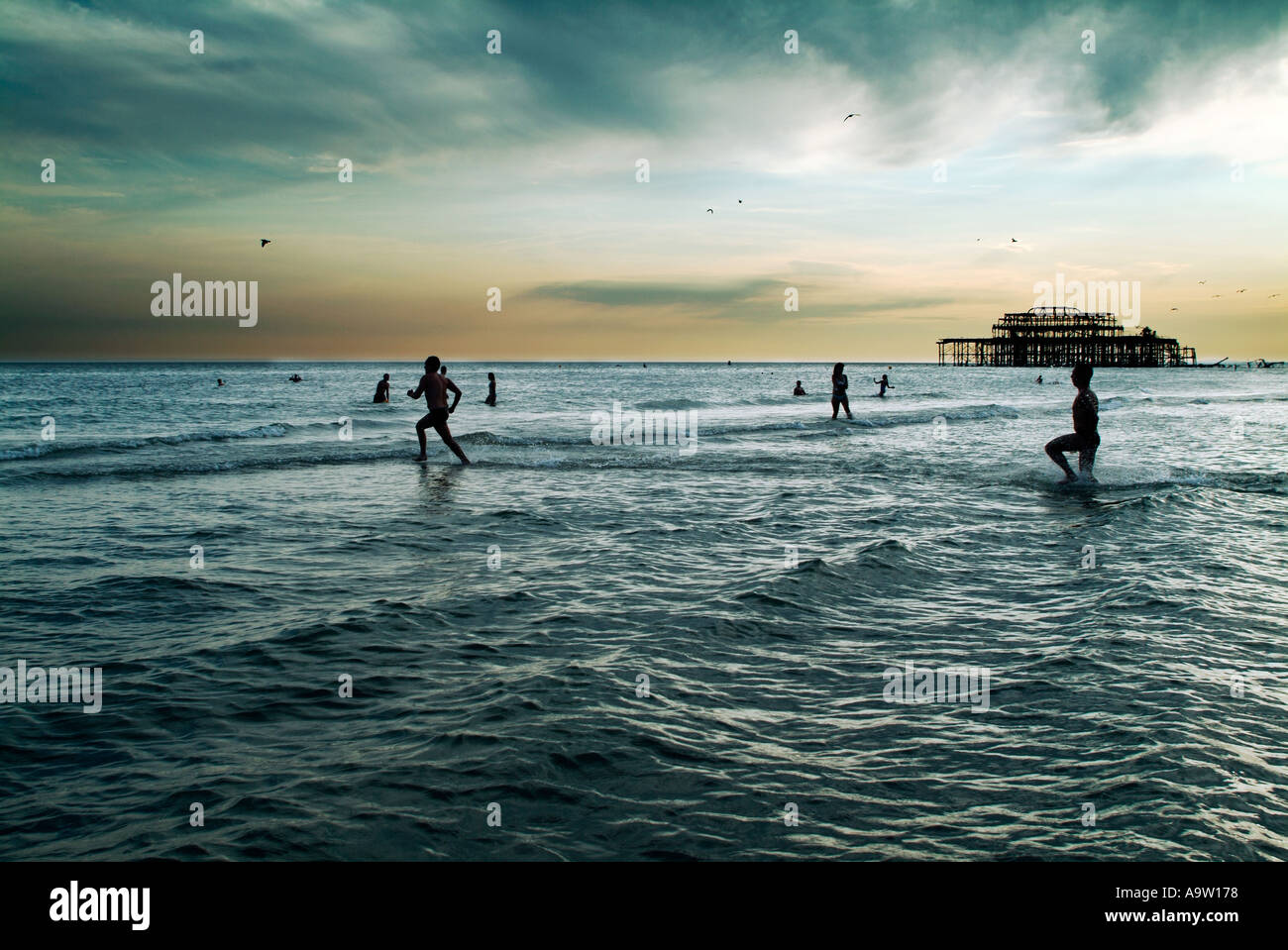 Brighton pier jumping hi-res stock photography and images - Alamy
