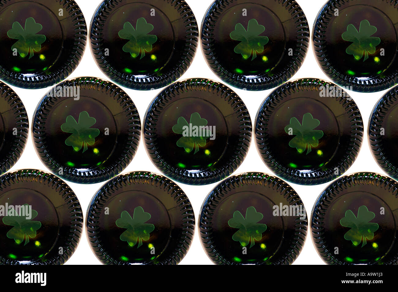 Bottoms of Beer Bottles Stock Photo - Alamy