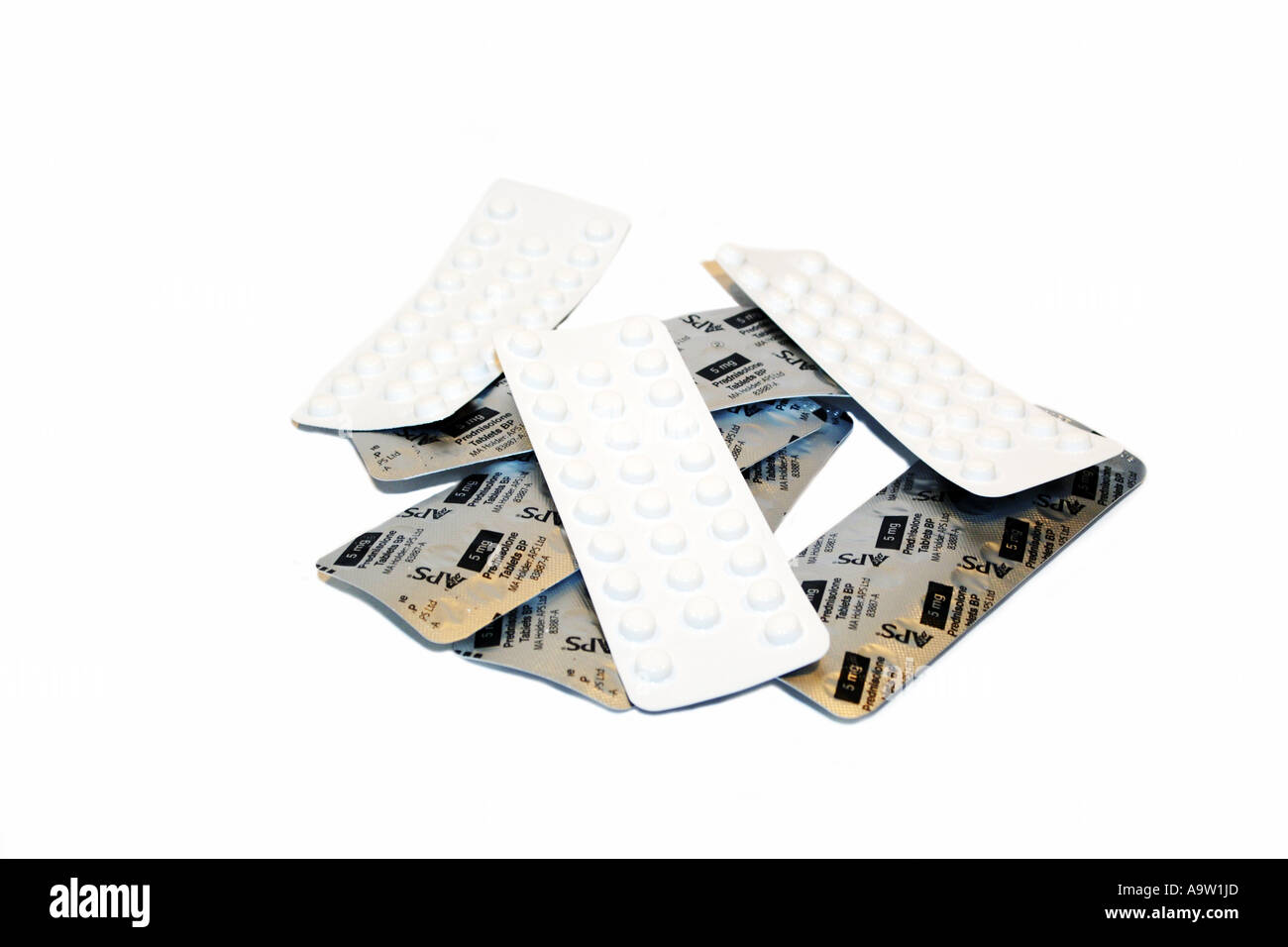 Medication blisterpacks of Prednisolone Steroids Stock Photo - Alamy