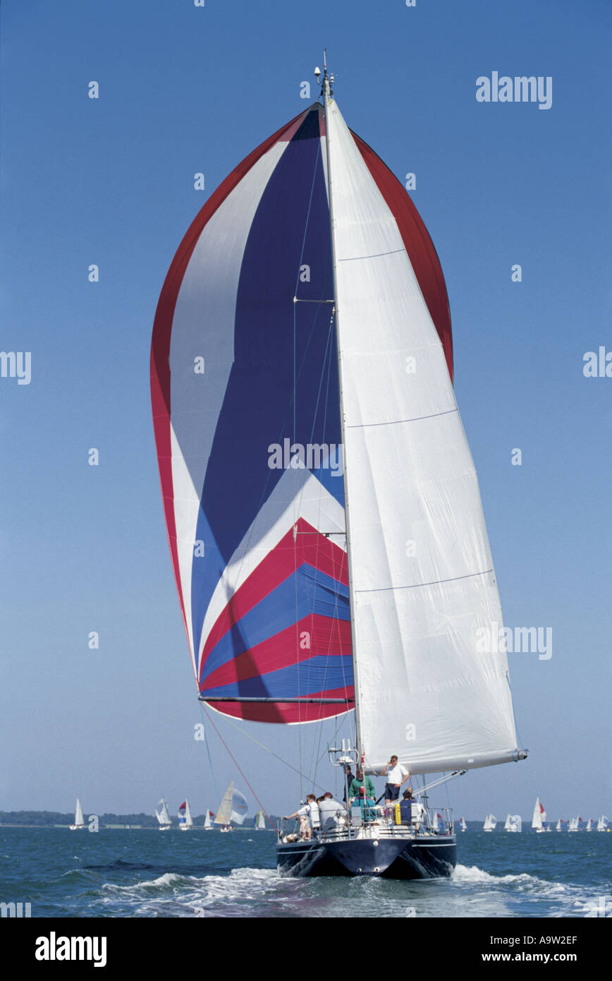 Sailing through the Solent Stock Photo - Alamy