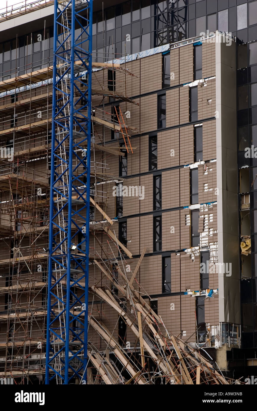 Milton Keynes scaffolding collapse Stock Photo - Alamy
