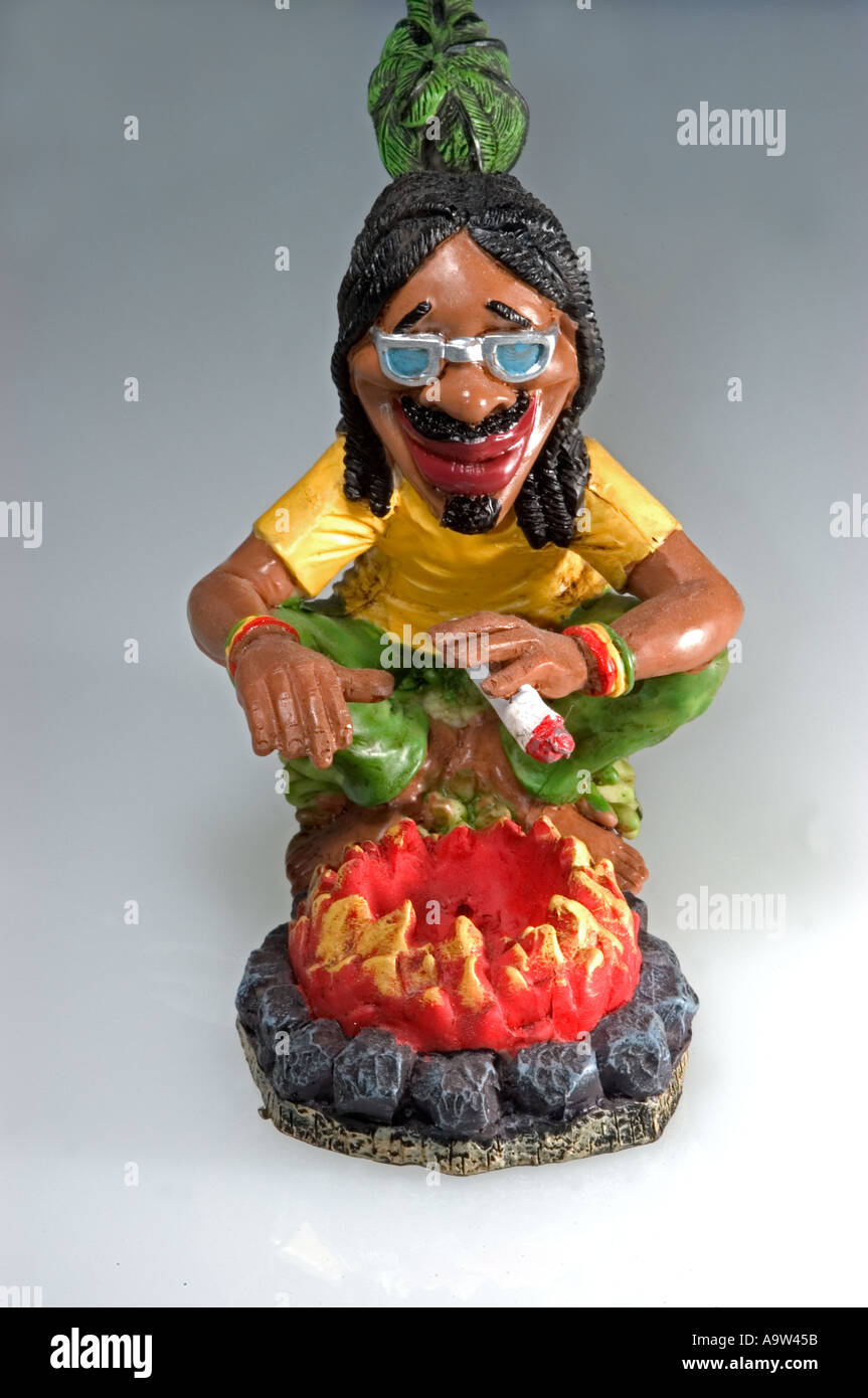 Model of Rastafarian smoking Ganja or Cannabis Stock Photo - Alamy