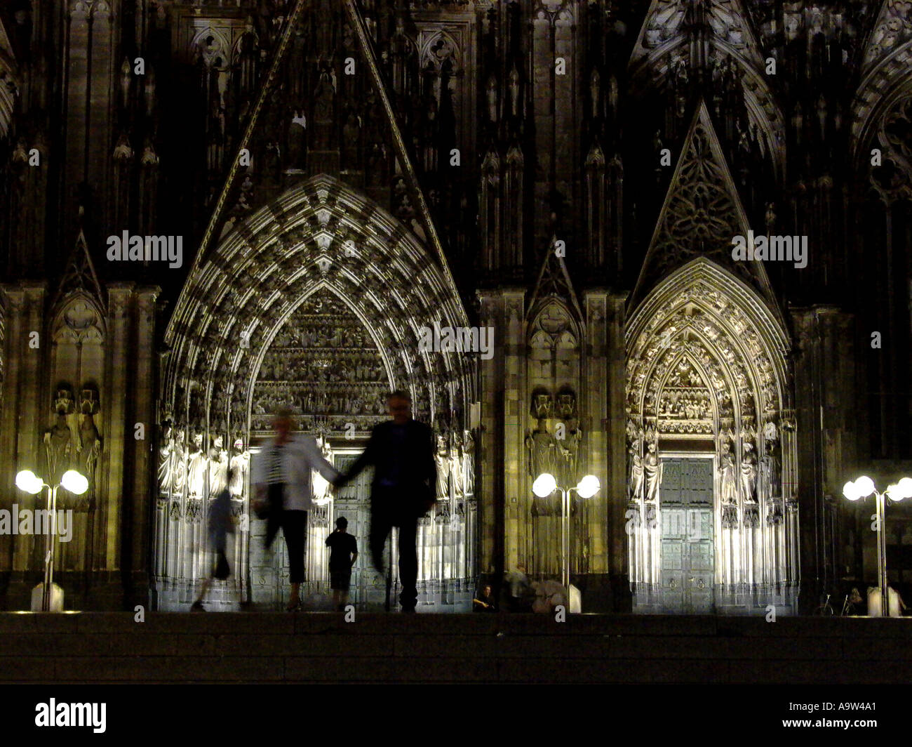 Night at Cologne Cathedral Stock Photo - Alamy