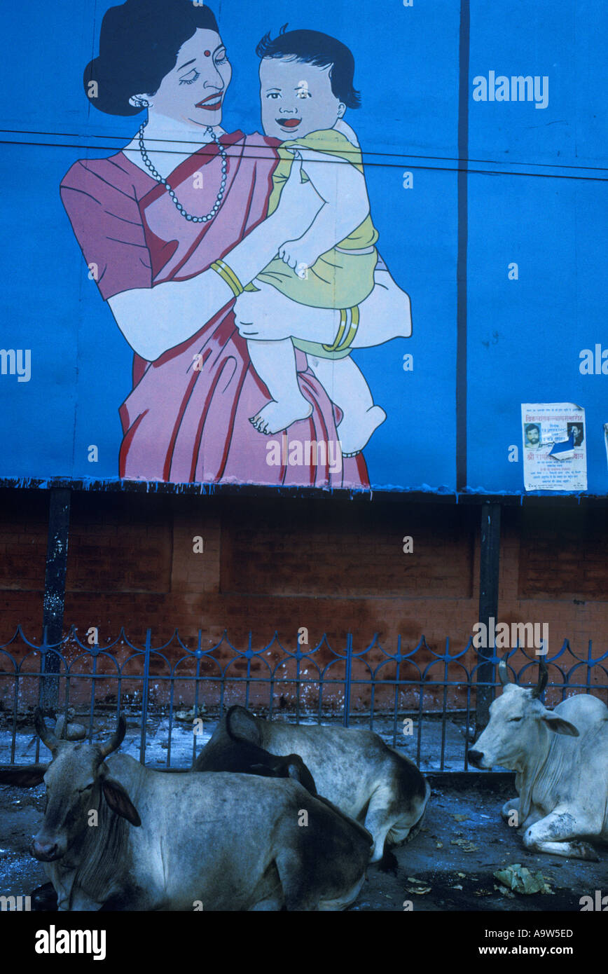 Mother and baby mural painting Delhi India Stock Photo - Alamy