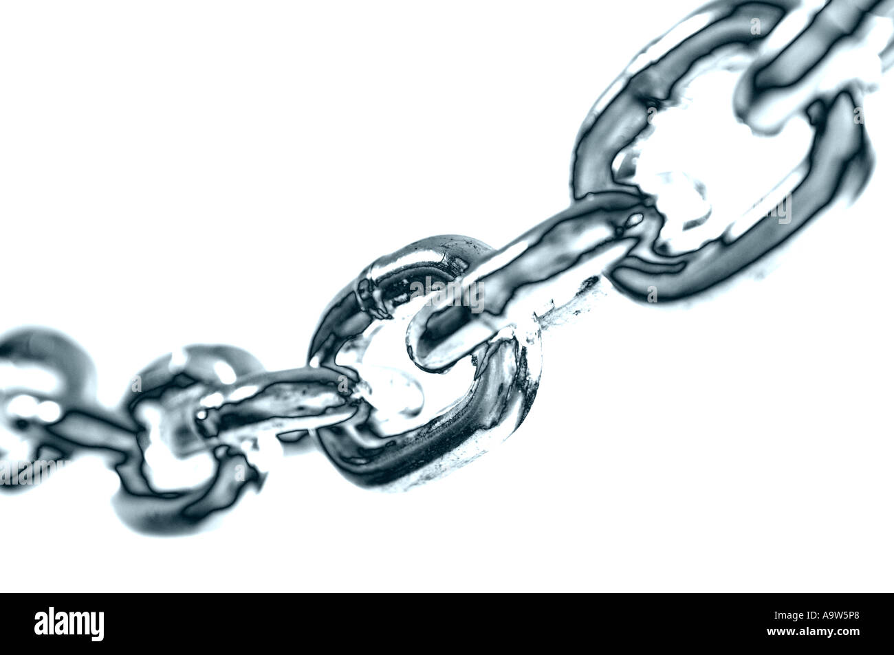 heavy duty steel chain stretched out Stock Photo - Alamy