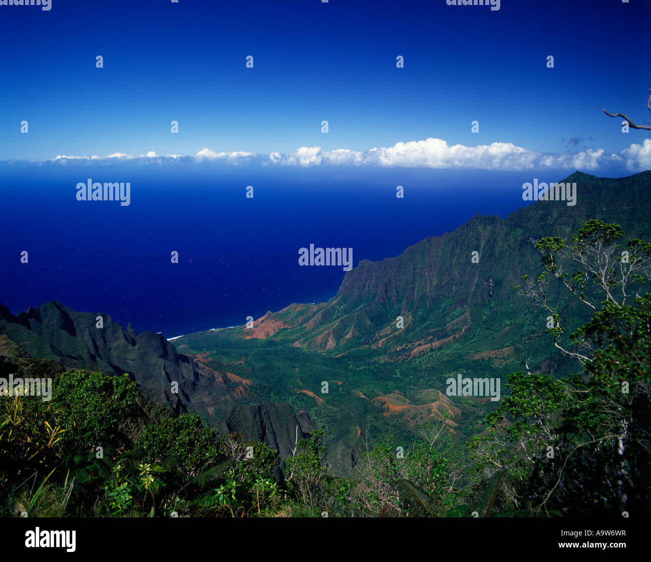 SCENIC HONOPU VALLEY KOKE E STATE PARK NA PALI COASTLINE KAUAI HAWAII ...