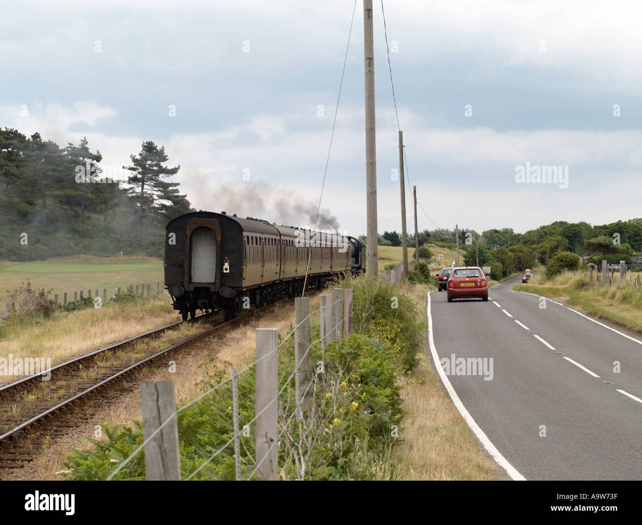 STEAM TRAIN OF THE NORTH NORFOLK RAILWAYS POPPY LINE ENTERING ...