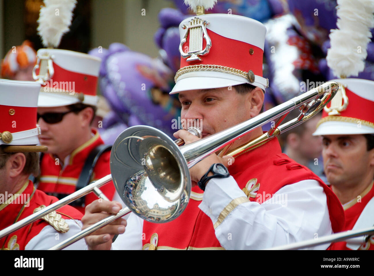 Musical band on main street at Magic Kingdom at Walt Disney World ...