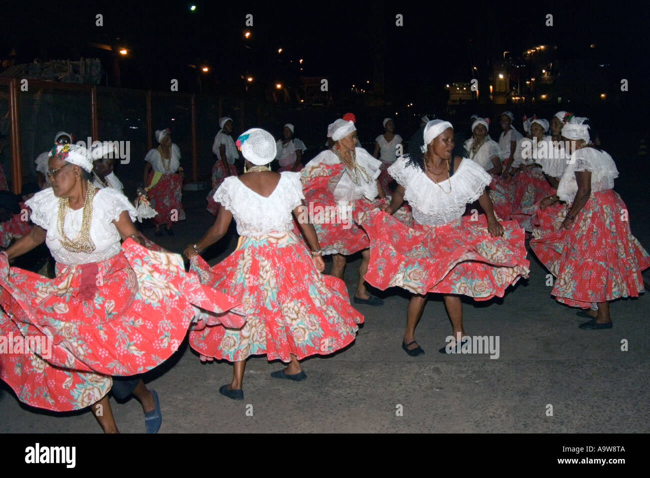 Creole dance performance in the harbour of São Luis Brazil Stock Photo ...